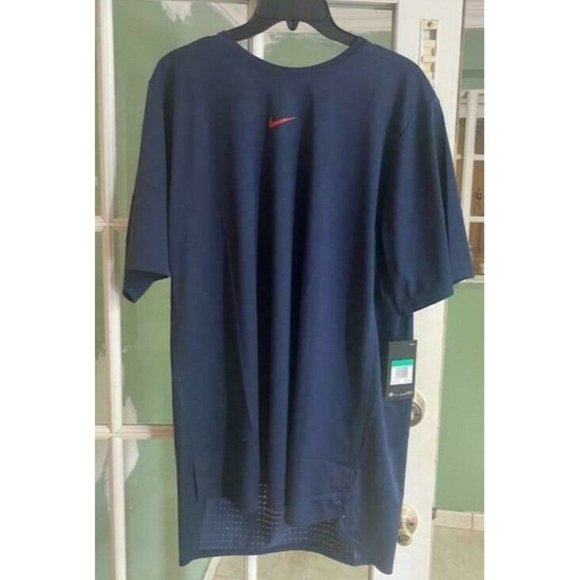 Nike | Shirts | Mens Nike Activewear Dri Fit Football Player Navy ...